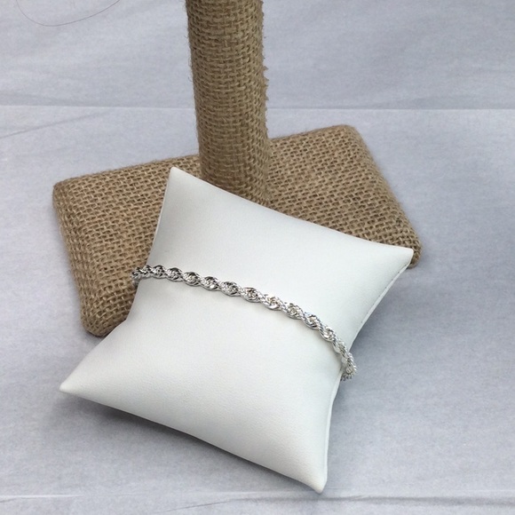 Jewelry | 925 Sterling Silver Rope Bracelet | Poshmark